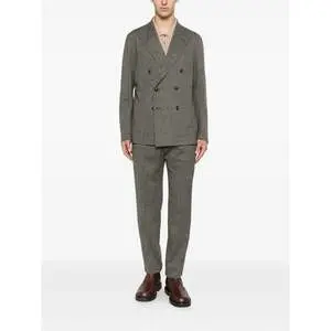 Tagliatore Grey Suits Double Breasted Suits