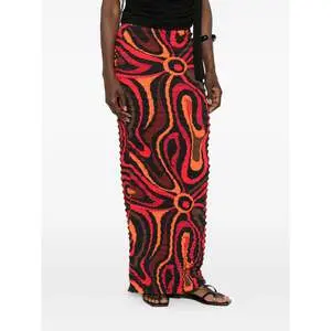 Emilio Pucci Printed Puckered Texture Skirt