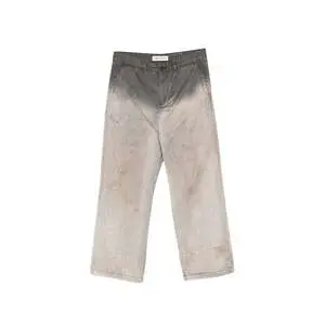 Our Legacy Grey Denim Wide-leg Jeans - Gray