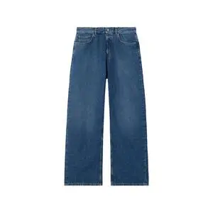 Palm Angels Wide Leg Denim Jeans - Blue