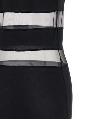 Coperni Striped Sheer Polo Dress