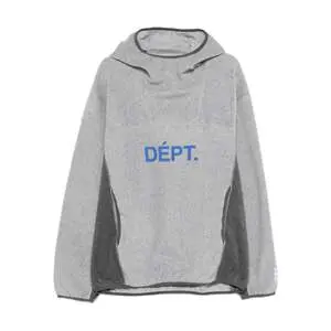 GALLERY DEPT. Grey Logo Print Fleece Hoodie