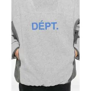 GALLERY DEPT. Grey Logo Print Fleece Hoodie