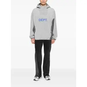 GALLERY DEPT. Grey Logo Print Fleece Hoodie