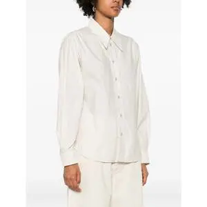 LEMAIRE Silk And Cotton Blend Long Sleeve Shirt - Cream