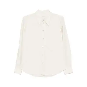 LEMAIRE Silk And Cotton Blend Long Sleeve Shirt - Cream