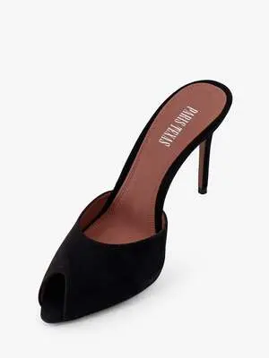 Paris Texas Vera Suede Peep-toe High Heel Sandals - Black