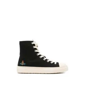 VIVIENNE WESTWOOD Canvas High-top Trainers - Black