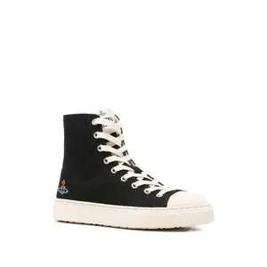 VIVIENNE WESTWOOD Canvas High-top Trainers - Black