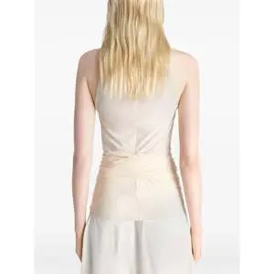 LEMAIRE Sleeveless Draped Wrap Top With Tie Detail