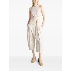 LEMAIRE Sleeveless Draped Wrap Top With Tie Detail