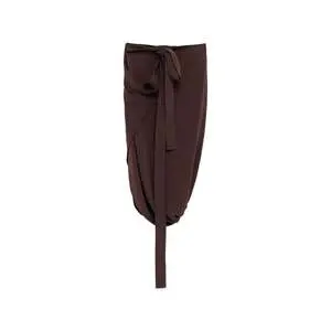 LEMAIRE Asymmetric Draped Skirt - Brown