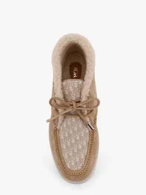 Dior Suede Lace-up Shoes With Oblique Logo