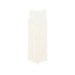 Alaïa Off-white Woven Fringe Trousers
