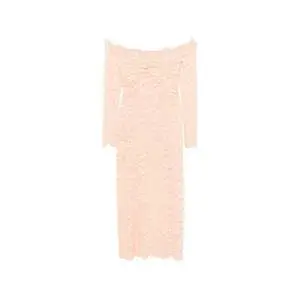 Rabanne Light Floral Lace Off-shoulder Dress