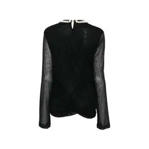 Junya Watanabe Pearl Embellishment Long Sleeve Top