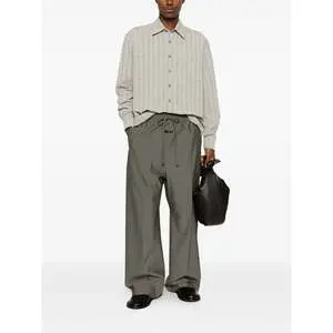 Fear Of God Grey Wool Blend Wide-leg Trousers
