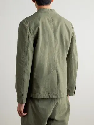 Folk Lunar Linen And Cotton-blend Suit Jacket