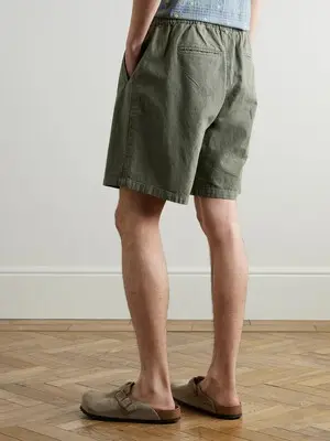 Folk Assembly Wide-leg Cotton-blend Shorts
