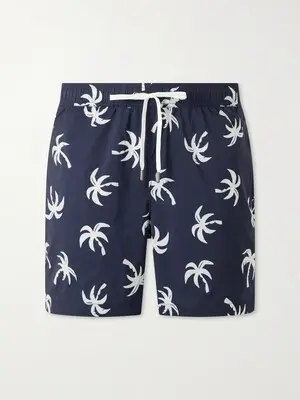 Onia Charles Straight-leg Printed Swim Shorts - Blue