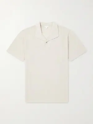 Sunspel Linen-piqué Polo Shirt - Neutrals