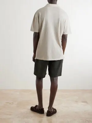 Sunspel Linen-piqué Polo Shirt - Neutrals