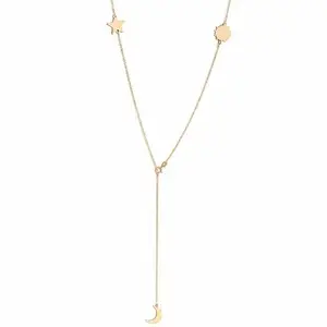 SILVER MOON Sterling Silver Celestial Necklace - Gold