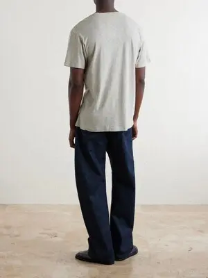 Sunspel Cotton And Linen-blend T-shirt - Neutrals