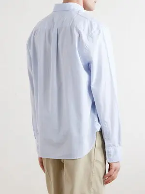 Officine Générale Striped Cotton Oxford Shirt