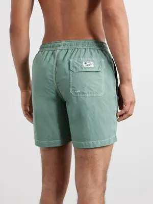 Hartford Slim-fit Mid-length Swim Shorts - Green