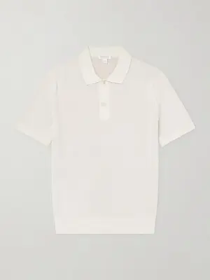 Sunspel Ribbed Cotton Polo-shirt