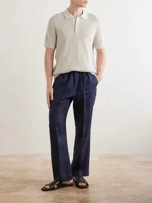Sunspel Ribbed Cotton Polo-shirt