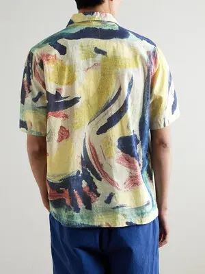 Folk Gabe Printed Linen And Cotton-blend Shirt - Multi