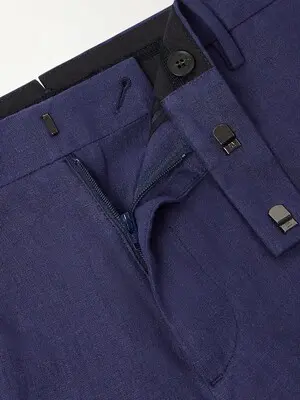 Sunspel Straight-leg Pleated Linen Trousers
