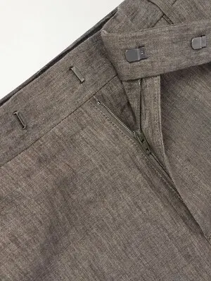 Sunspel Straight-leg Pleated Linen Trousers