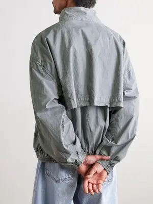 AGOLDE Marshall Crinkled Cotton-blend Shell Bomber Jacket
