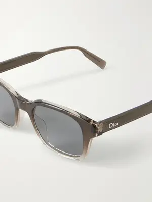 Dior Geometric Acetate Sunglasses - Brown