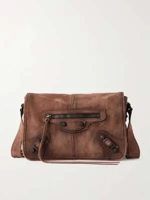 Balenciaga Le City Flap Messenger Leather Bag - Brown