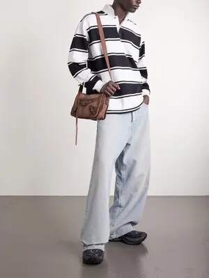 Balenciaga Le City Flap Messenger Leather Bag