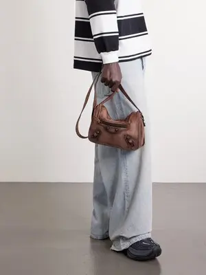 Balenciaga Le City Flap Messenger Leather Bag