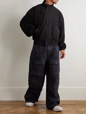 Balenciaga Suede Zip-up Jacket