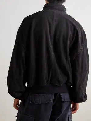 Balenciaga Suede Zip-up Jacket