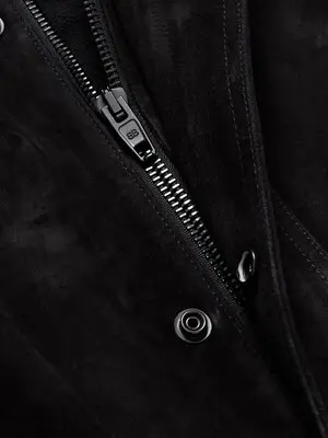 Balenciaga Suede Zip-up Jacket