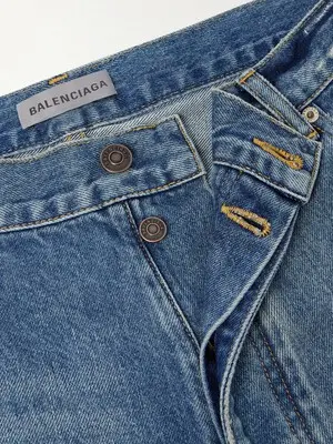 Balenciaga Wide-leg Distressed Jeans