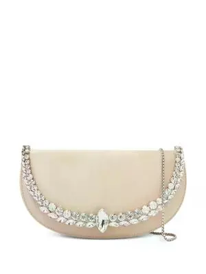 L'ALINGI Riviera Crystal-embellished Shoulder Bag - Neutrals