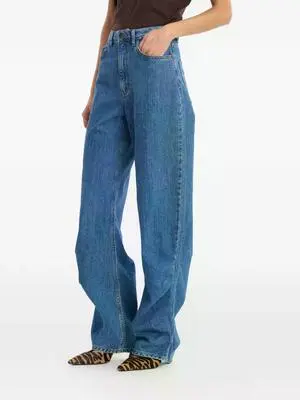 ROTATE BY BIRGER CHRISTENSEN Draped Barrel Leg Jeans
