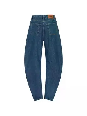 ROTATE BY BIRGER CHRISTENSEN Draped Barrel Leg Jeans - Blue