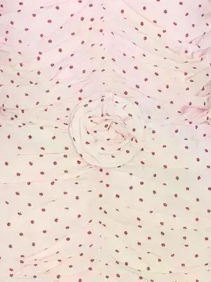 ROTATE BY BIRGER CHRISTENSEN Floral Appliqué Ruched Dress