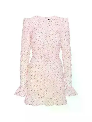 ROTATE BY BIRGER CHRISTENSEN Floral Ruched Mini Dress - Pink