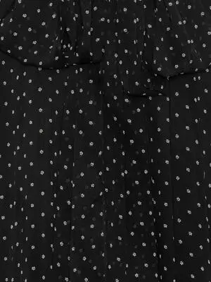 ROTATE BY BIRGER CHRISTENSEN Chiffon Dotted Halterneck Balloon Jumpsuit - Black